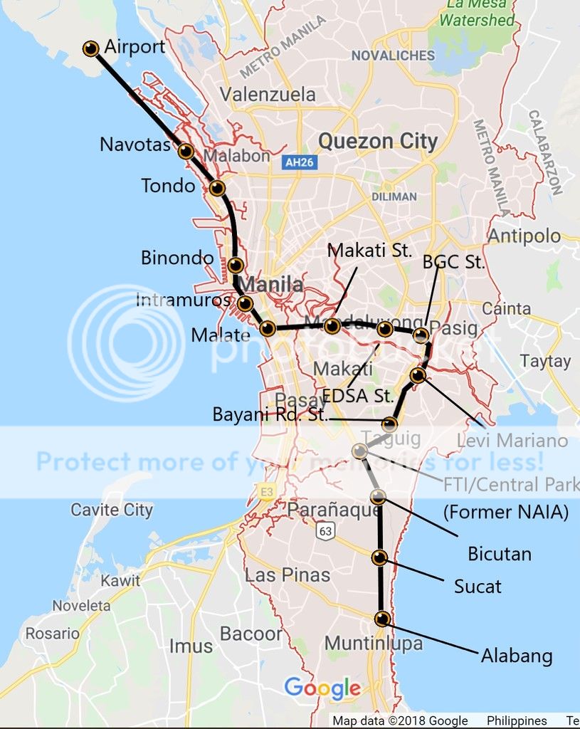 JICA-Metro Manila Subway (Line 9) | Length: 36 km | 15 Stations | U/C ...